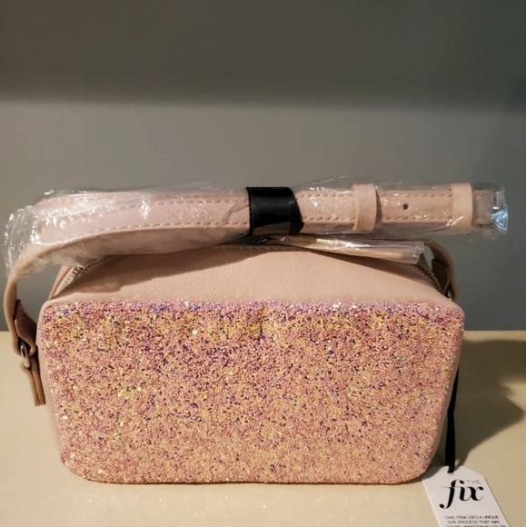 The Fix | Bags | The Fix Blush Pink W Irredescent Glitter Crossbody ...